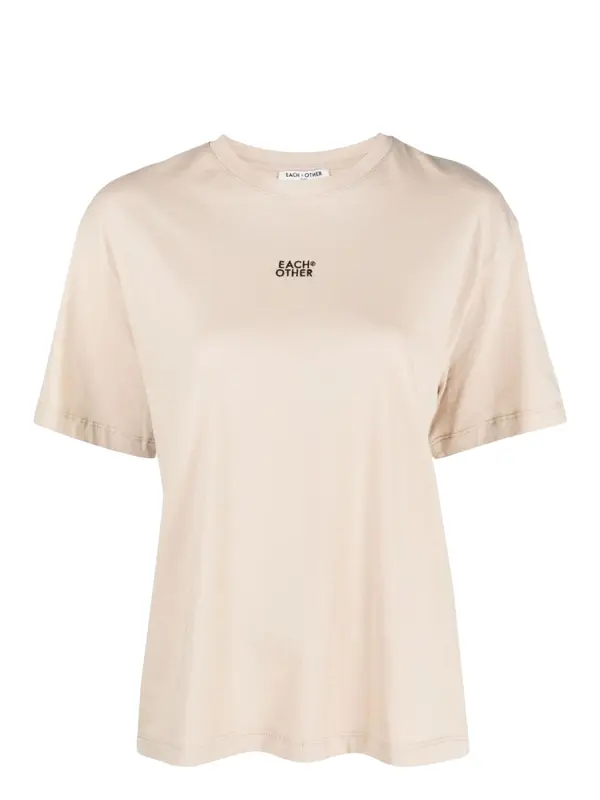 Each X Other Logo-print T-shirt - Neutrals