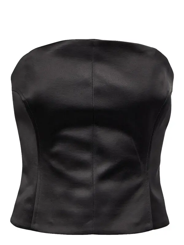 Khaite Jay Cotton-blend Top In Ivory Glow - Black