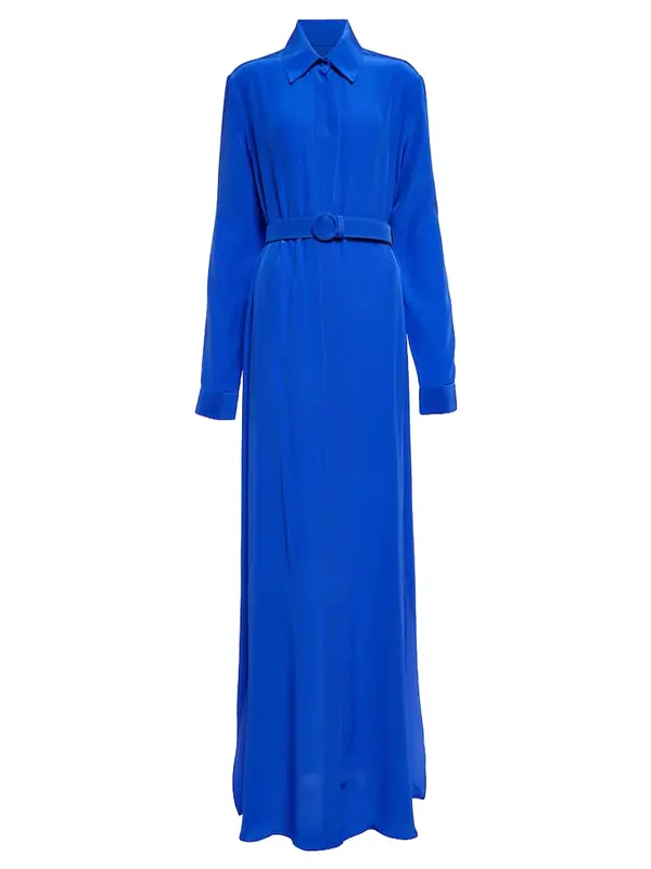 Costarellos Silk Maxi Dress - Blue