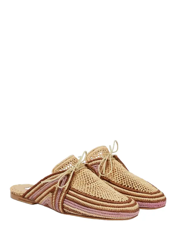 Gabriela Hearst Harriet Raffia Mules - Multicoloured