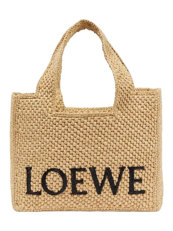Loewe Small Raffia Top-handle Bag - Beige