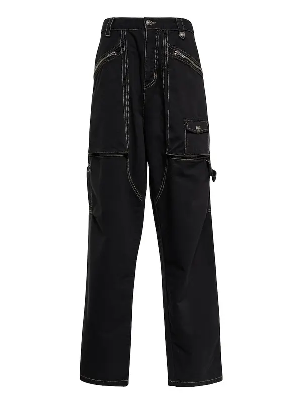 Isabel Marant Paciane Wide-leg Cargo Jeans - Black