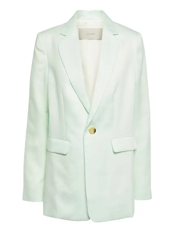 Asceno Azores Linen Blazer - Green