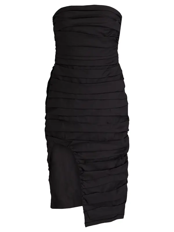 Zeynep Arçay Strapless Ruched Dress - Black