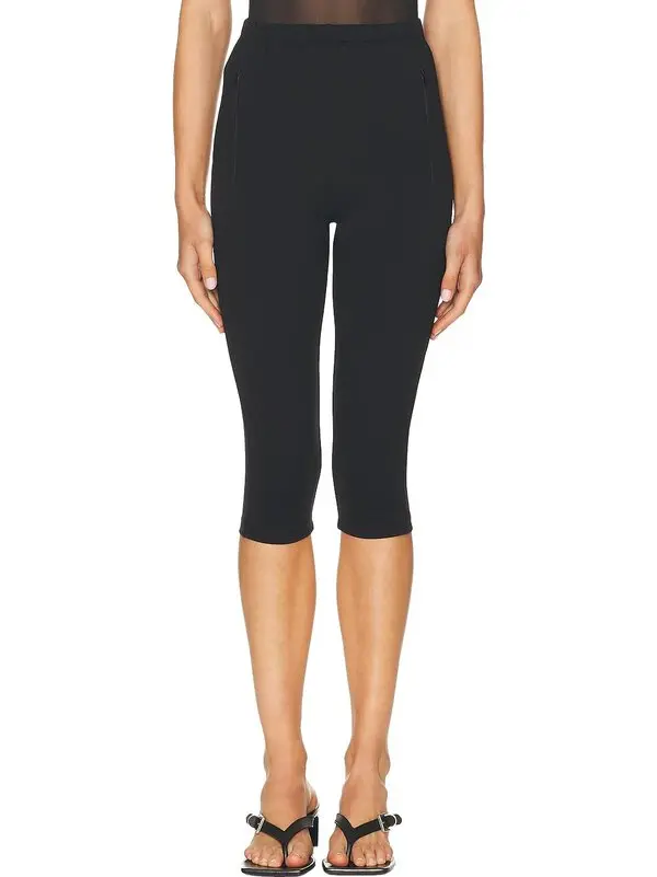 Wardrobe.NYC Crop Legging - Black
