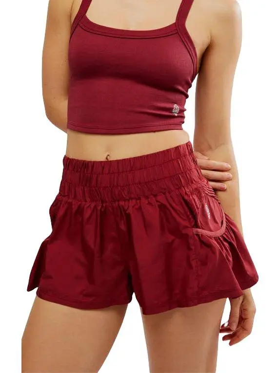 Free People Get Your Flirt On Shorts - Sour Cherry