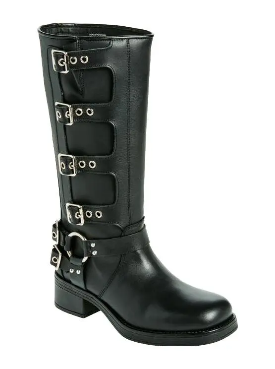 Steve Madden Rocky Boots - Black Leather