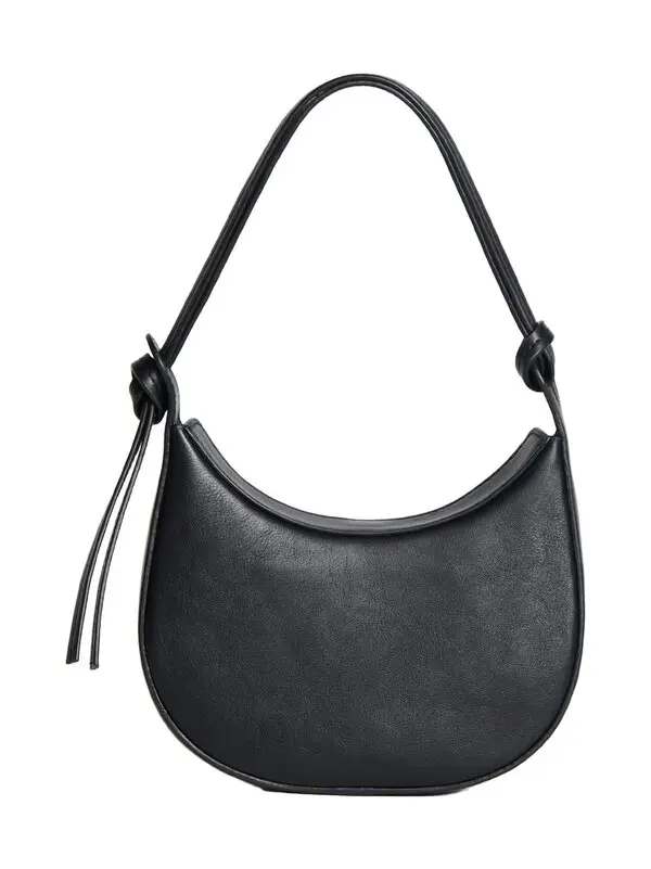 REFORMATION Mini Rosetta Leather Shoulder Bag - Black