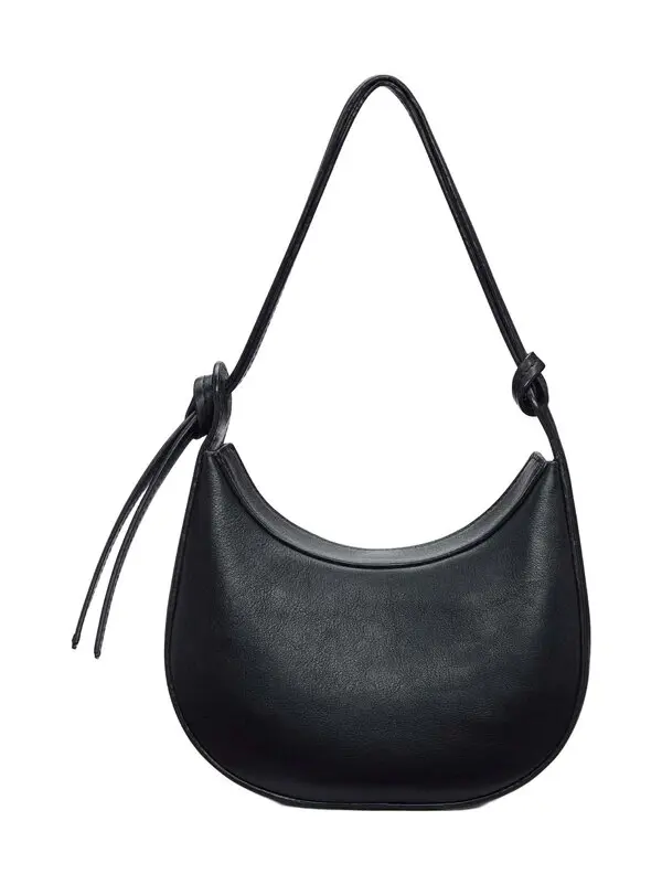 REFORMATION Mini Rosetta Leather Shoulder Bag - Black