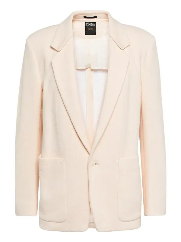 Zegna Cotton Bouclé Blazer - Neutrals
