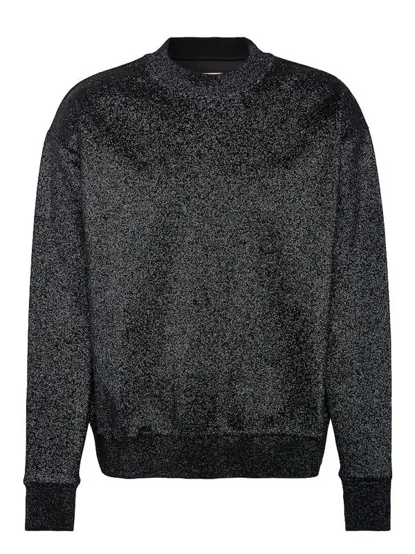 JIL SANDER Metallic Crewneck Sweater - Black
