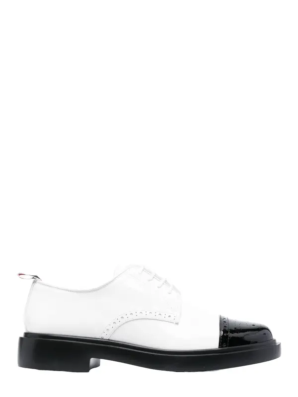 Thom Browne Rwb Contrasting Toecap Brogues - White