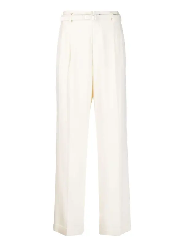 Ralph Lauren Stamford Belted Wool Trousers - Neutrals