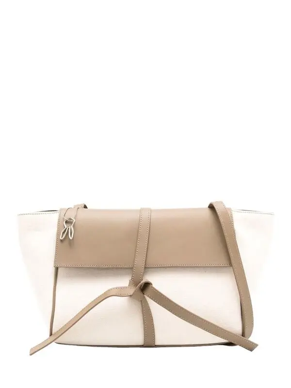 GLORIA COELHO Panelled Leather Tote - Neutrals