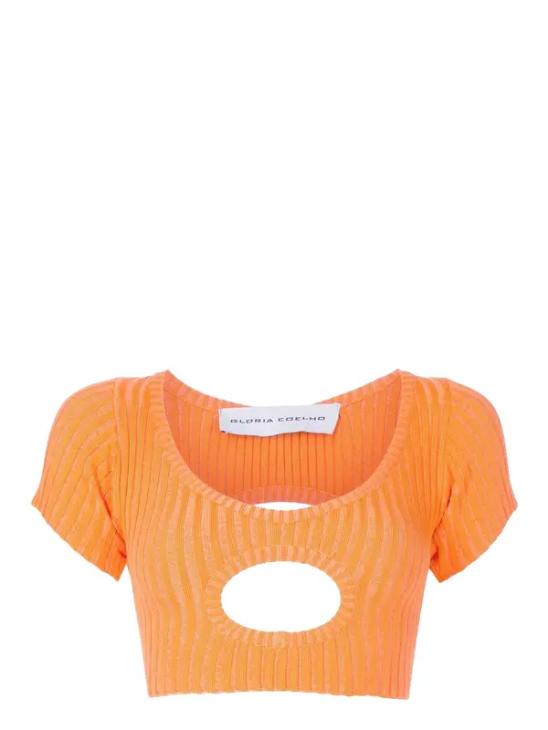 GLORIA COELHO Cropped Top - Orange