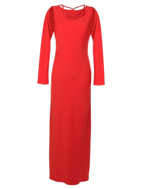 GLORIA COELHO Cut-out Midi Dress - Red