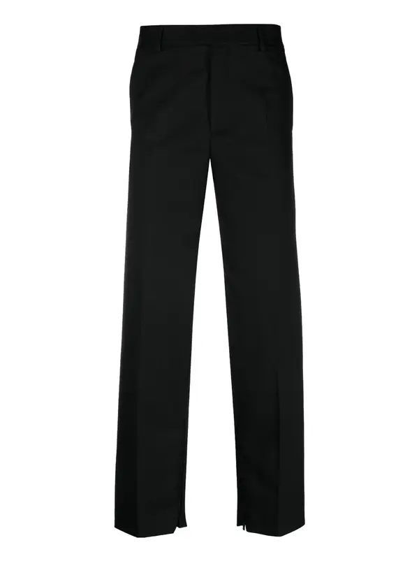 Off-White Logo-embroidered Tailored Trousers - Black
