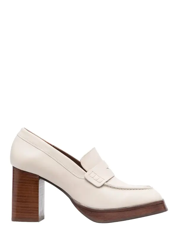 ALOHAS Busy 85mm Leather Pumps - Neutrals