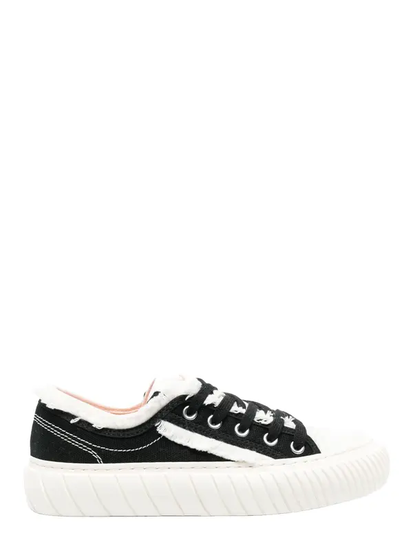 Both Frayed-detail Low-top Sneakers - White