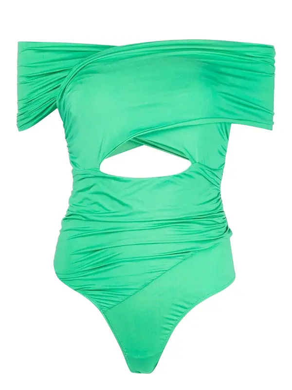 Fleur Du Mal Wrap-front Bodysuit - Green