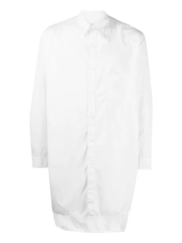 Yohji Yamamoto Collar-detailed Cotton Shirt - White
