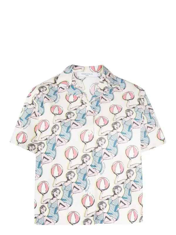 Maison Kitsuné Graphic-print Shirt - Neutrals