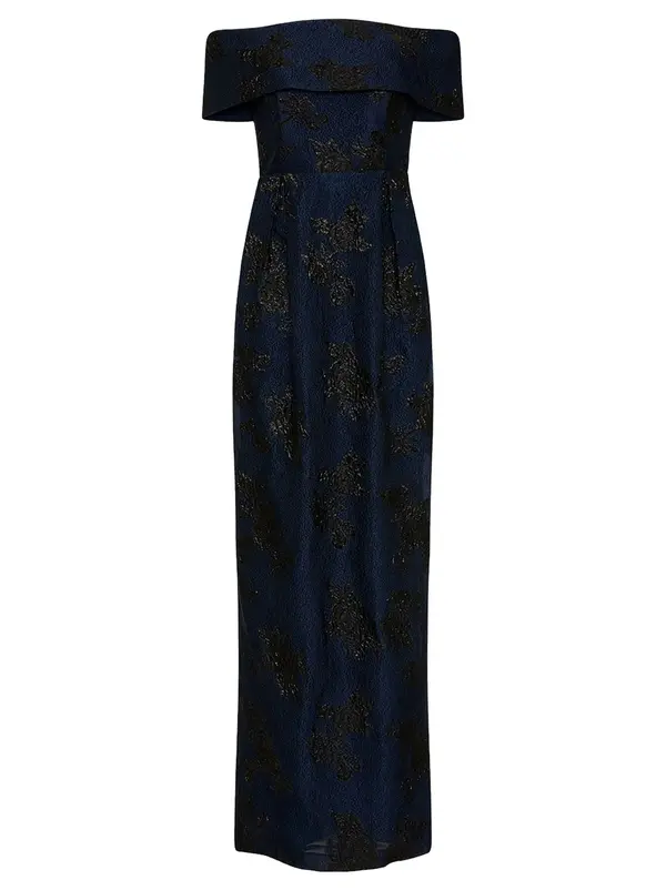 Rebecca Vallance Antoinette Off-shoulder Gown - Blue