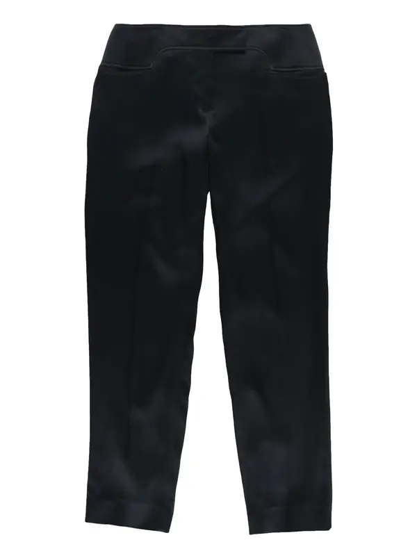 TOM FORD Pressed-crease Tapered-leg Trousers - Black