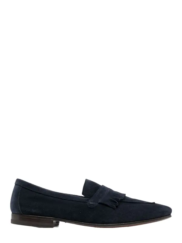 HENDERSON BARACCO Fringe-detail Suede Loafers - Blue