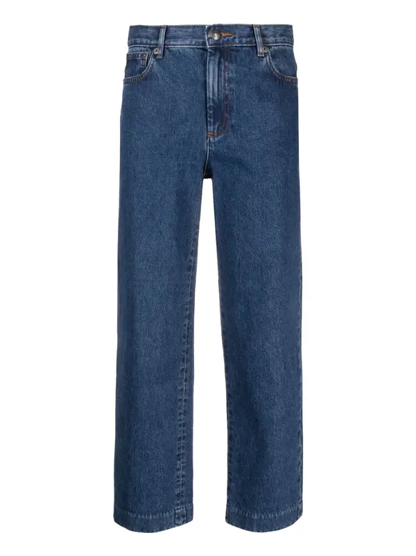 A.p.c. Cropped Straight-leg Jeans - Blue