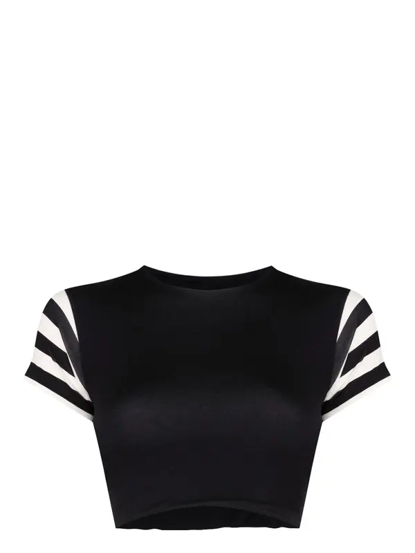 GLORIA COELHO Cropped T-shirt - Black