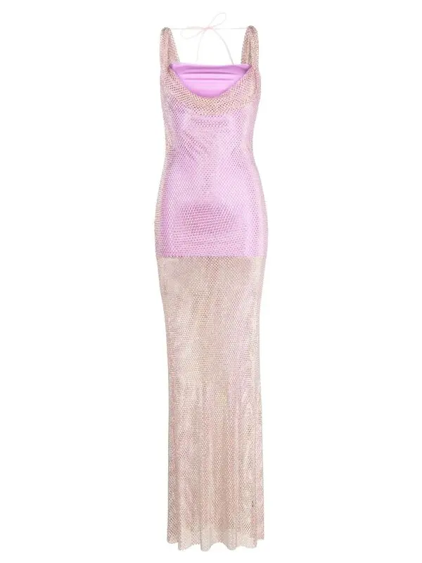Giuseppe Di Morabito Crystal-embellished Maxi Dress - Purple