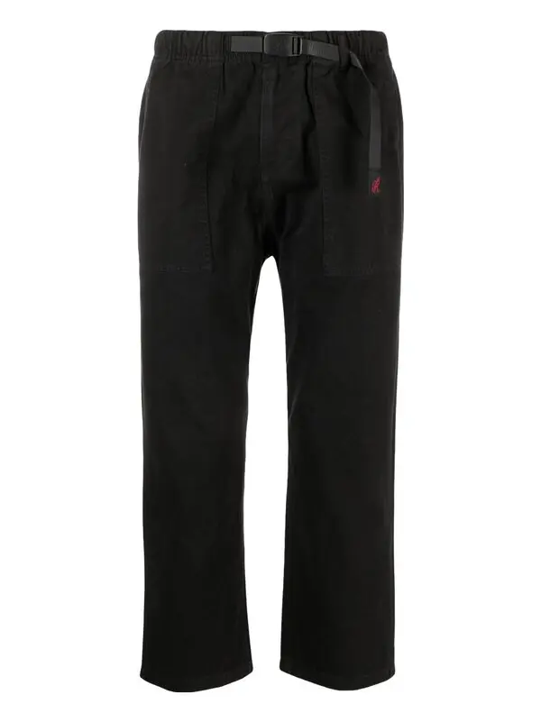 Gramicci Buckle-fastening Cotton Cropped Trousers - Black