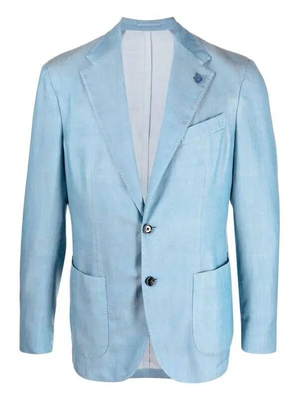 LARDINI Single-breasted Blazer - Blue