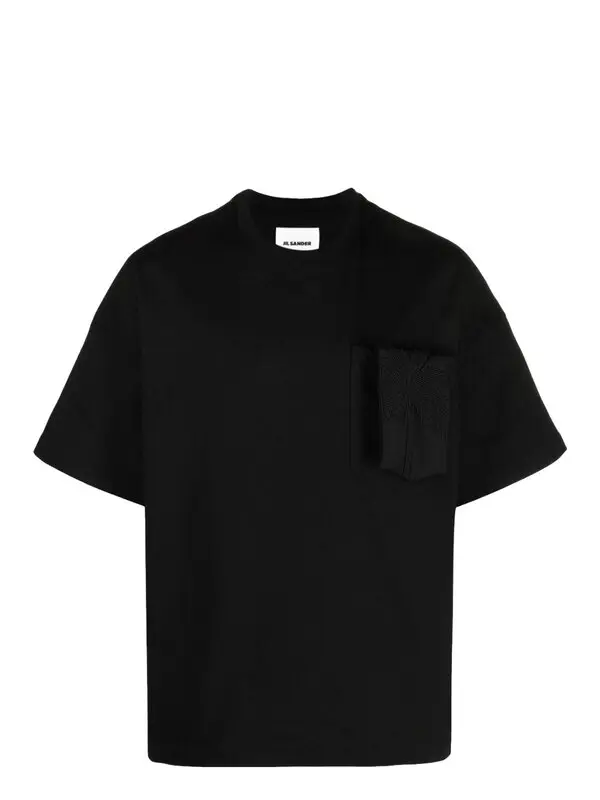 JIL SANDER Patch-pocket Cotton T-shirt - Black