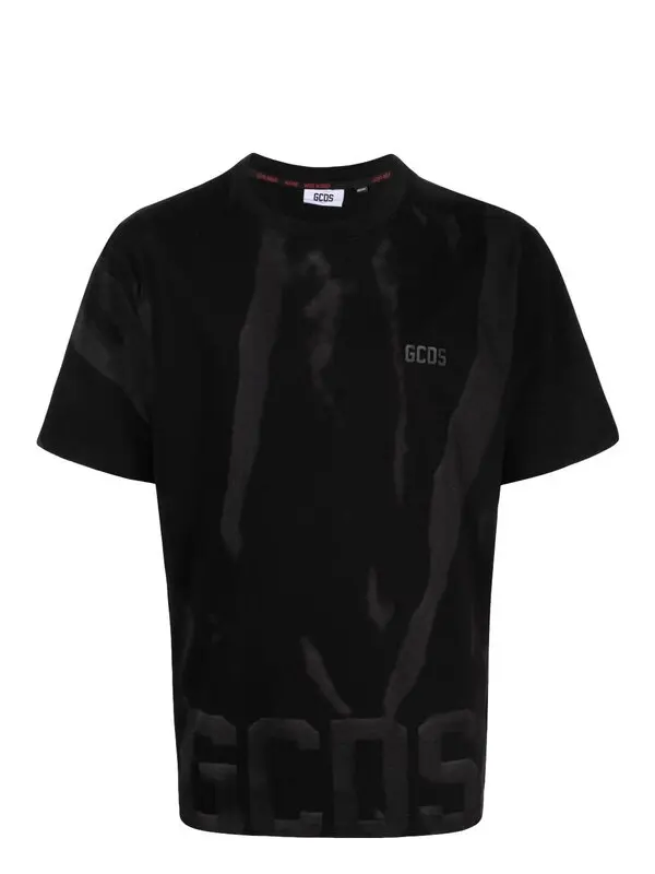 Gcds Logo-print Cotton T-shirt - Black
