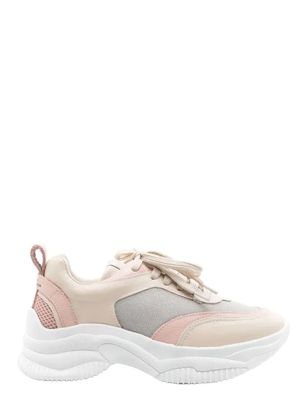 STUDIO CHOFAKIAN Bell Leather Platform Sneakers - Neutrals