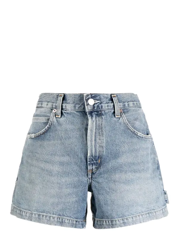 AGOLDE Magda Denim Short Shorts - Blue