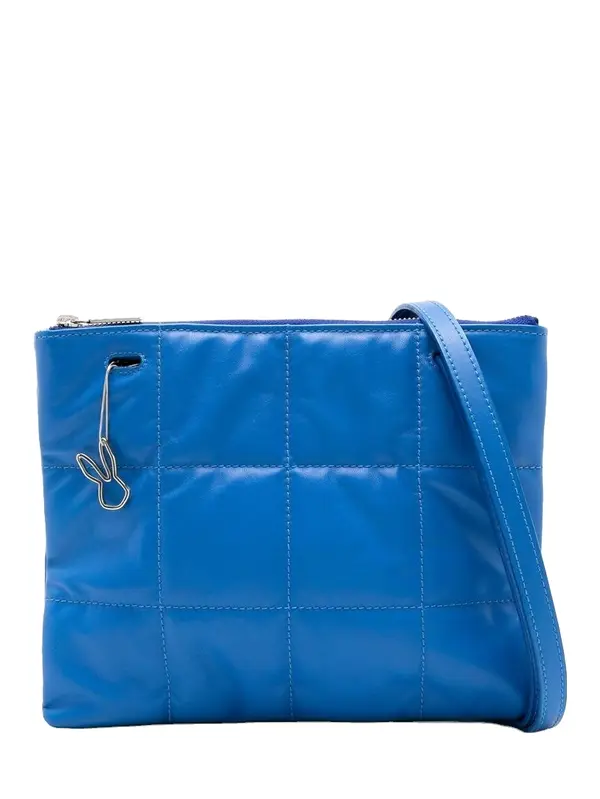 GLORIA COELHO Quilted Leather Crossbody Bag - Blue