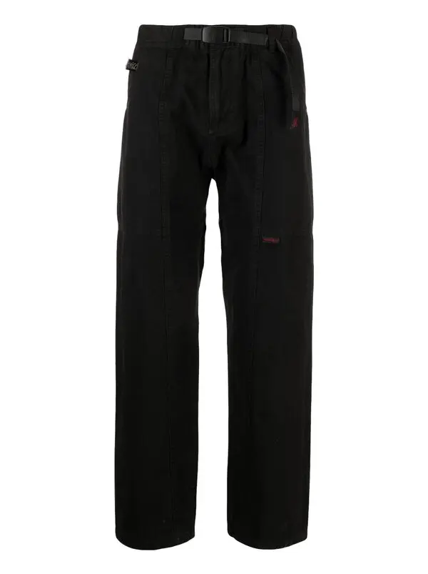 Gramicci Logo-patch Straight-leg Trousers - Black