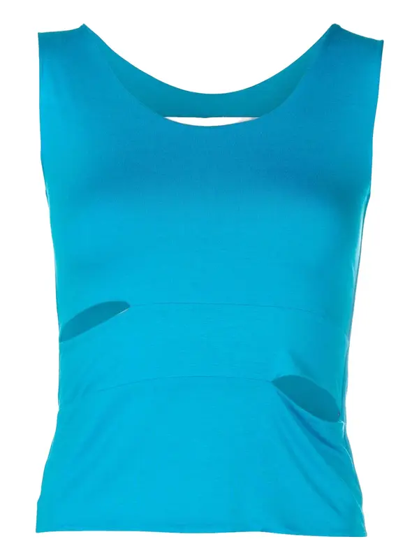 GLORIA COELHO Cut-out Tank Top - Blue
