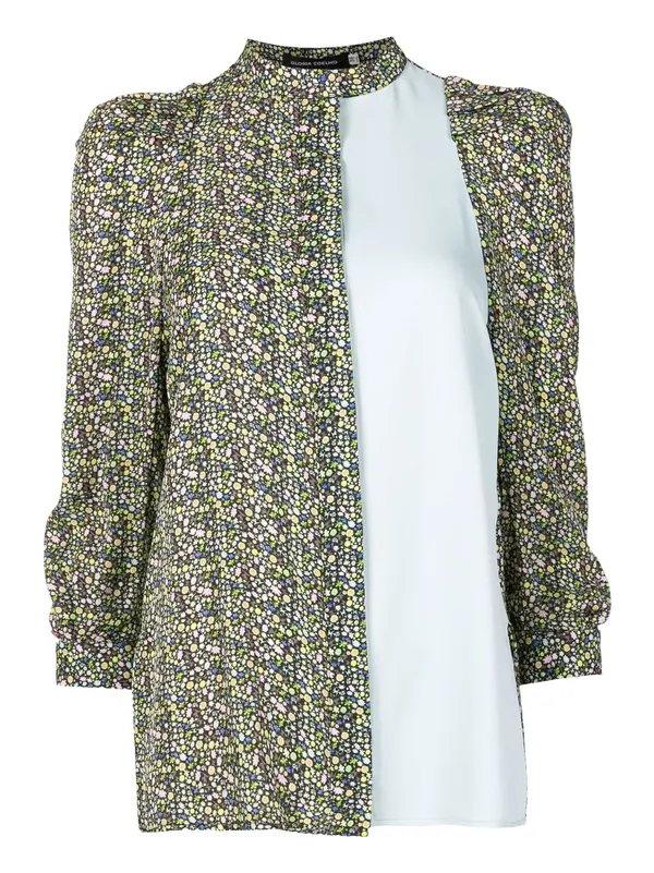GLORIA COELHO Floral-print Blouse - Green