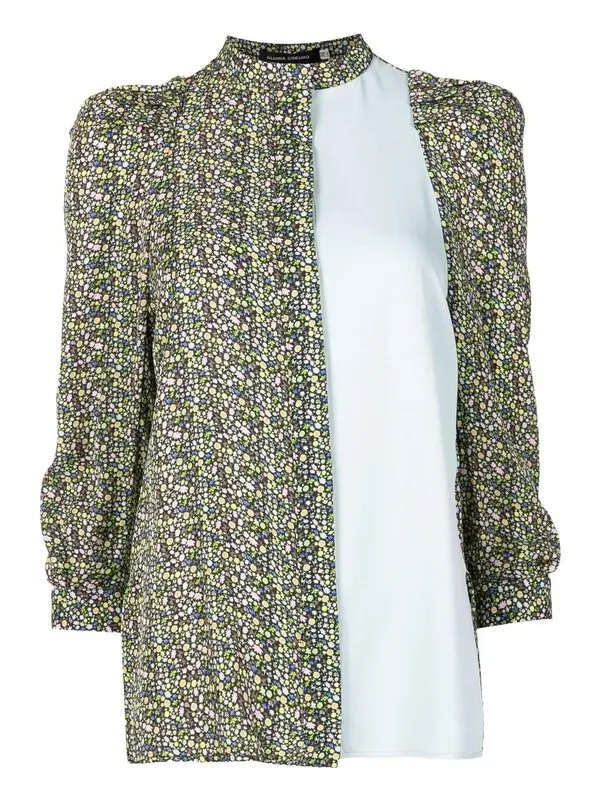 GLORIA COELHO Floral-print Blouse - Green