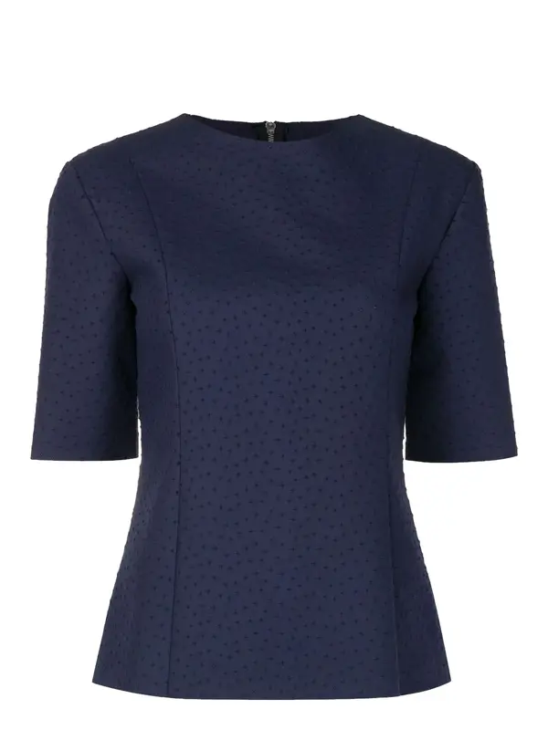 GLORIA COELHO Embroidered Top - Blue