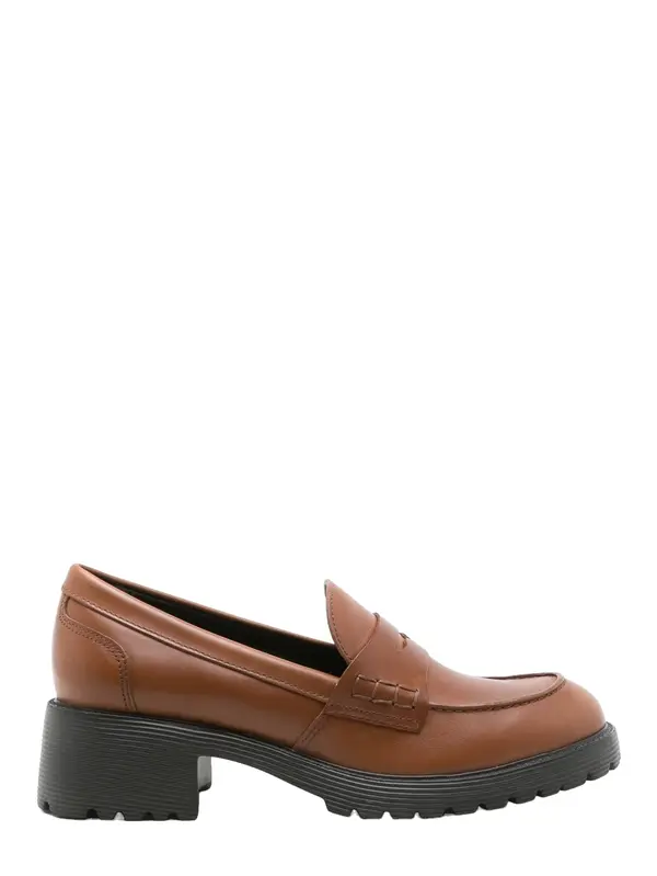 STUDIO CHOFAKIAN Leather Penny Loafers - Brown