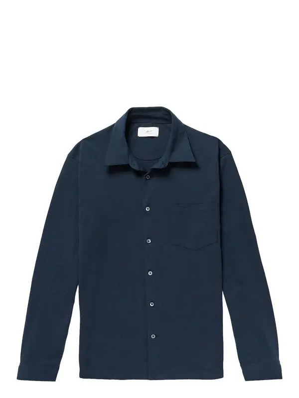 Mr P. Organic Cotton-jersey Shirt - Blue