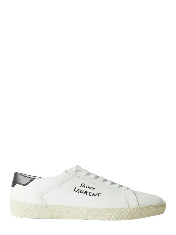 Saint Laurent Court Classic Sl/06 Leather Sneakers - White