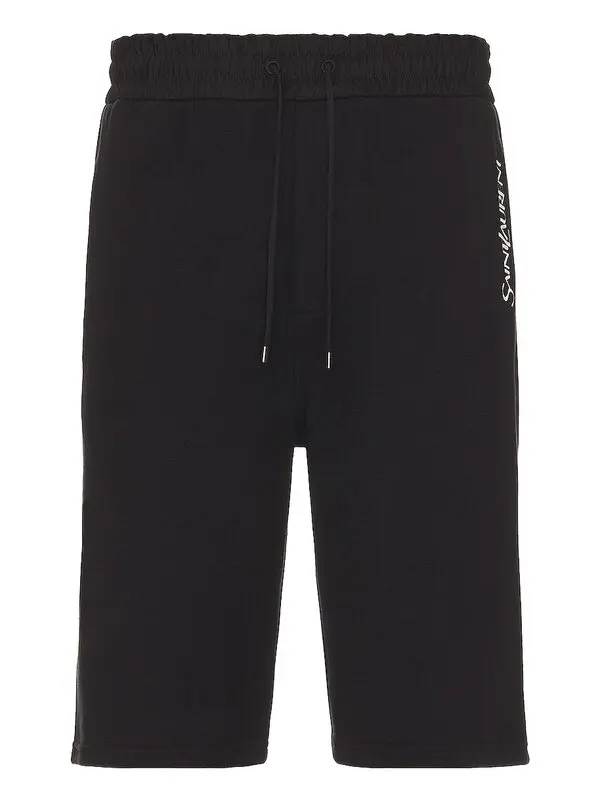 Saint Laurent Large Bermuda Shorts - Noir & Naturel
