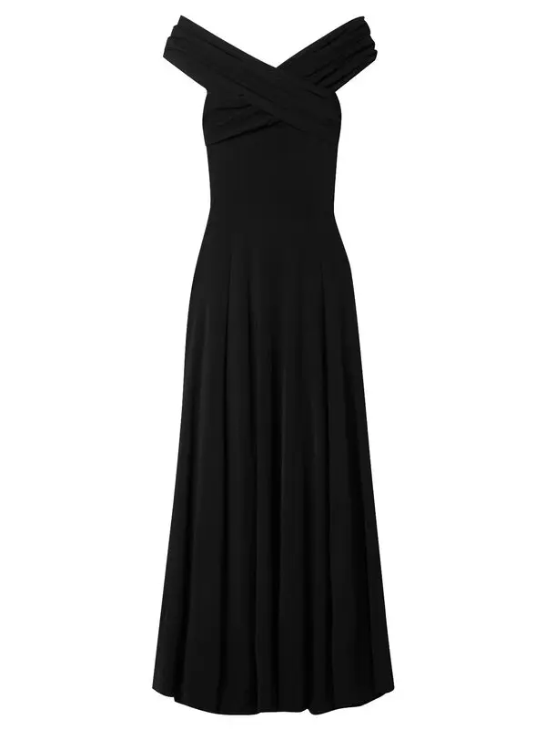 Khaite Bruna Off-the-shoulder Maxi Dress - Black