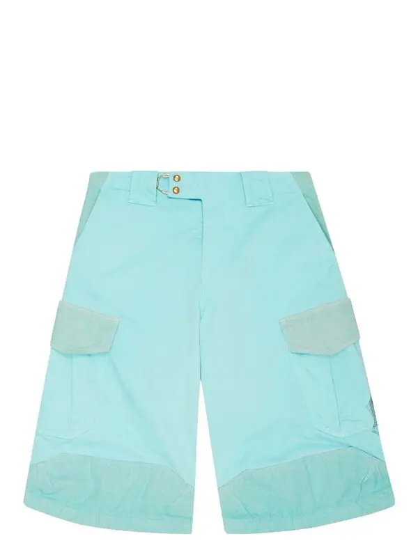 OBJECTS IV LIFE Cotton Cargo Shorts - Turquoise